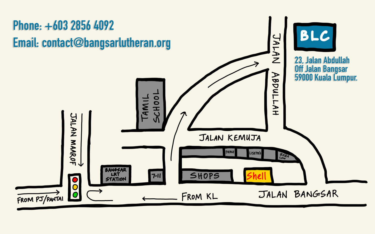 Contact Us – Bangsar Lutheran Church